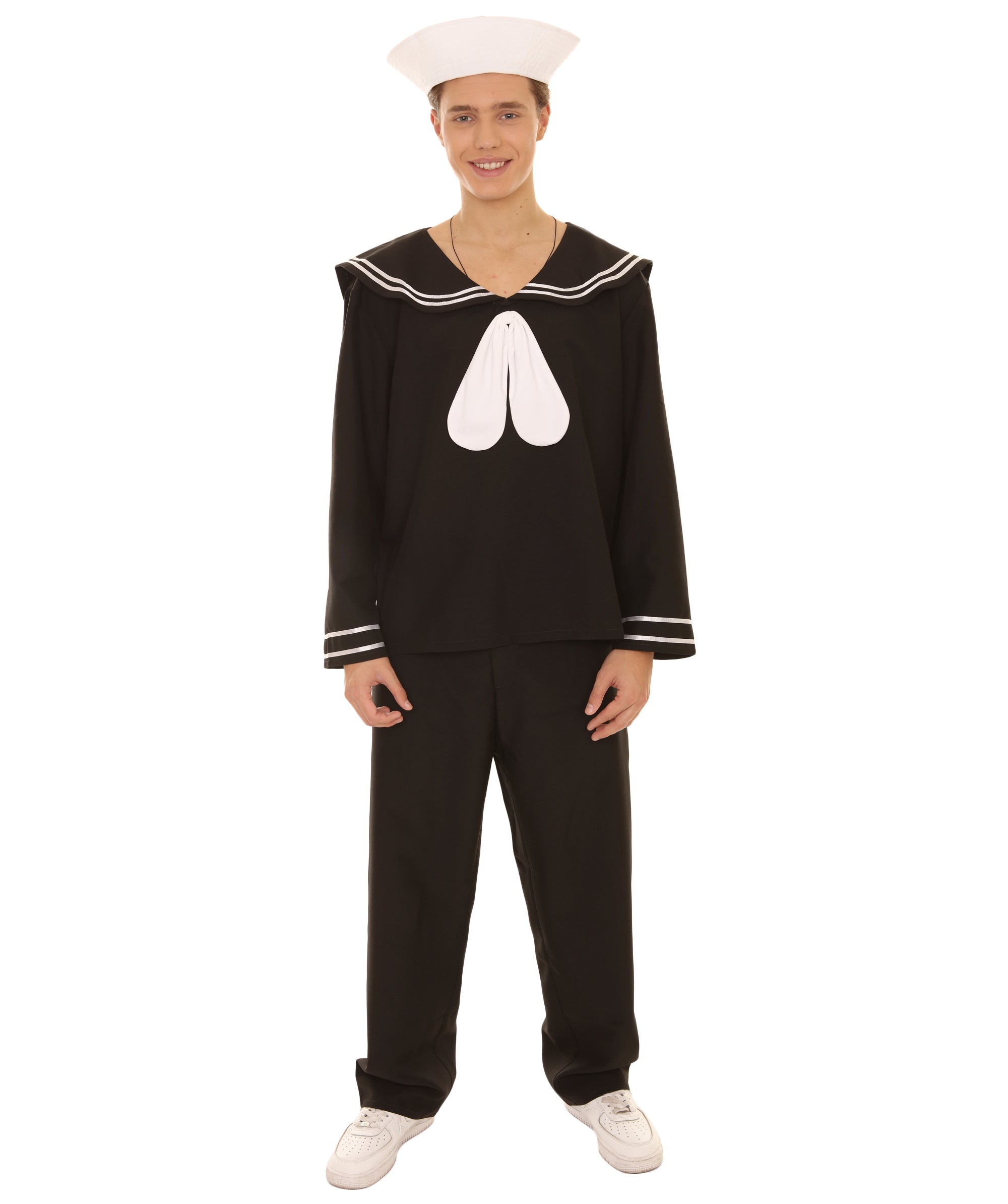 Adult Men's Navy Sailor Costume | Black Cosplay Costume | HPO ...