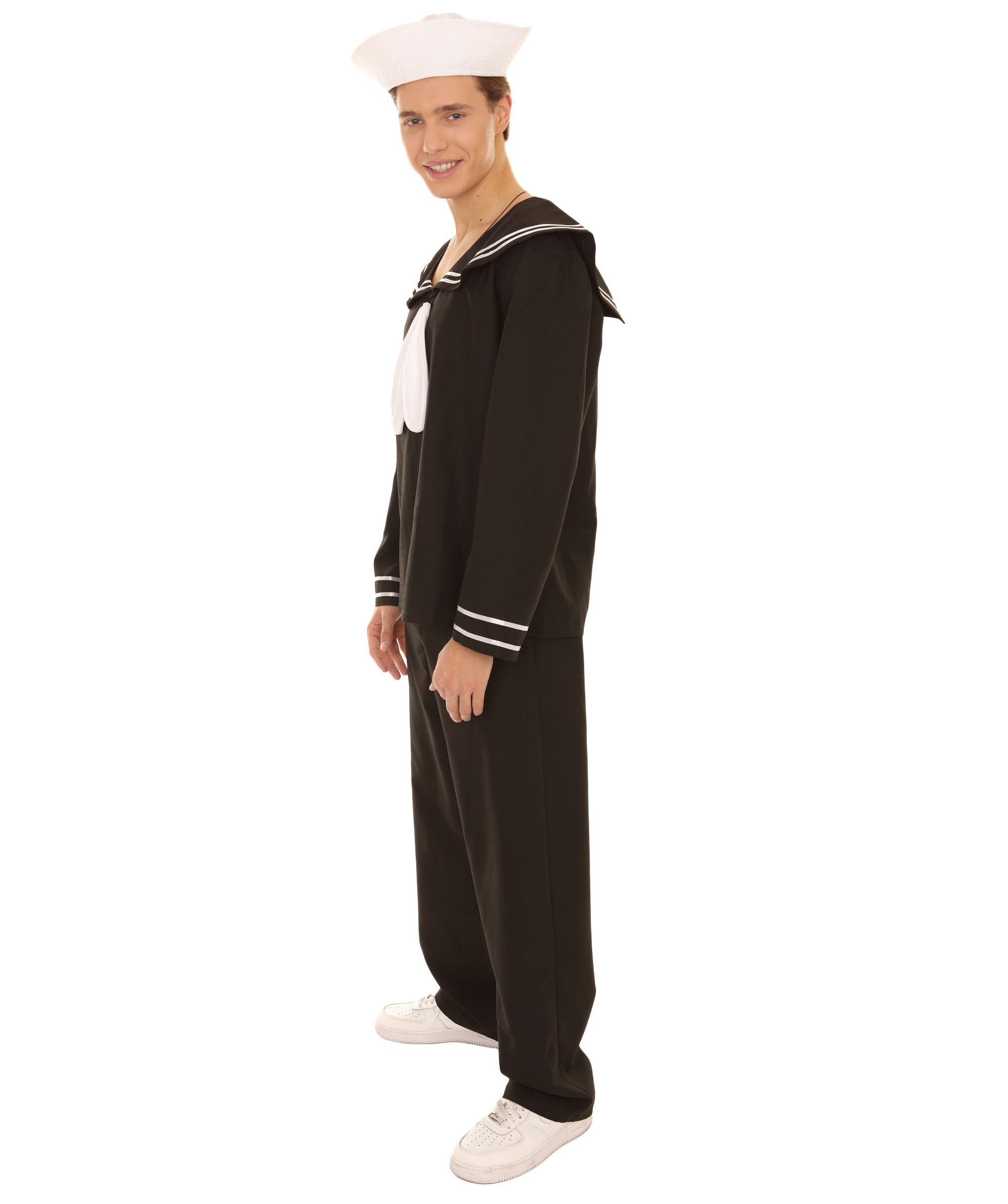 Adult Men's Navy Sailor Costume | Black Cosplay Costume | HPO ...