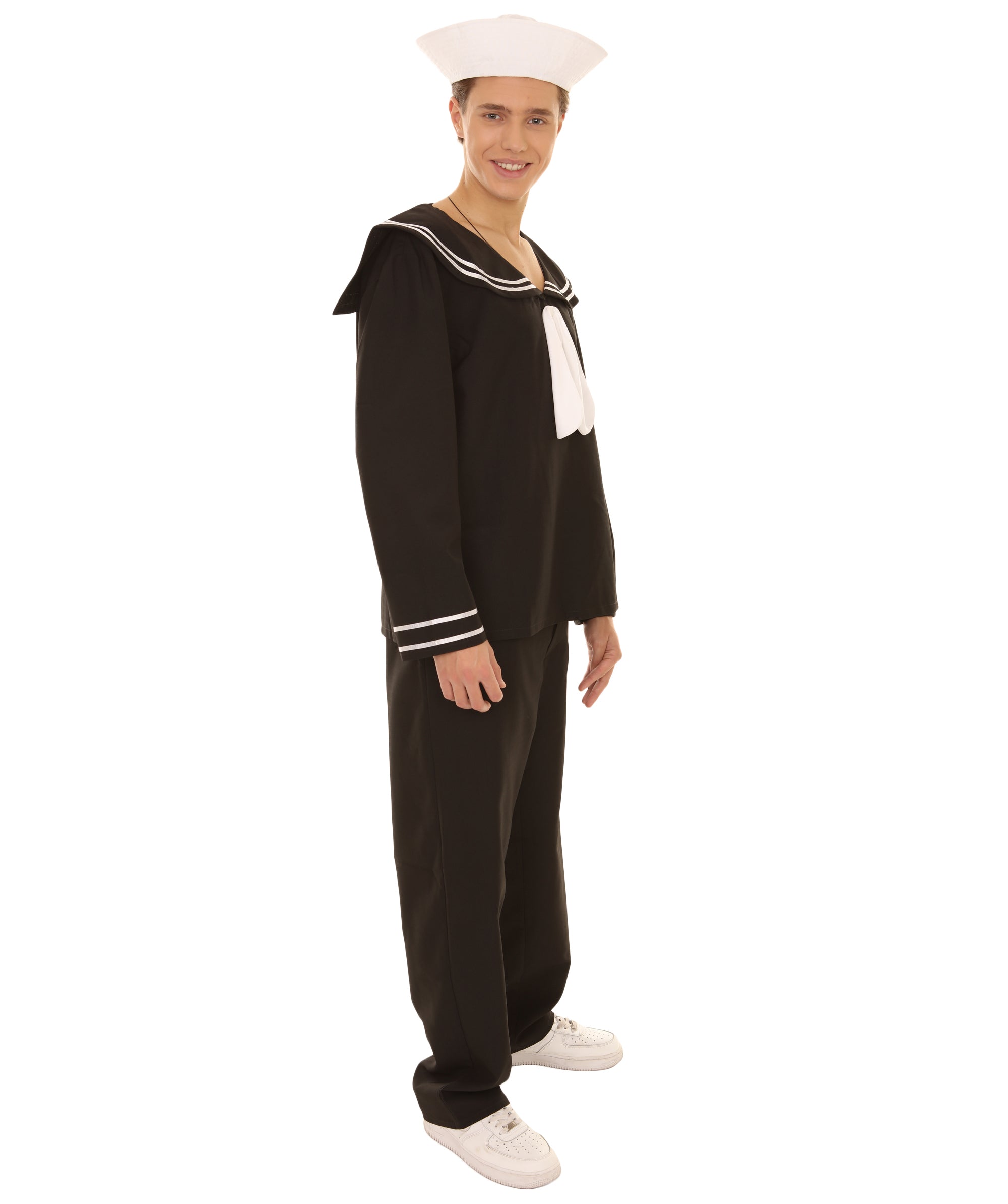 Adult Men's Navy Sailor Costume | Black Cosplay Costume | HPO ...